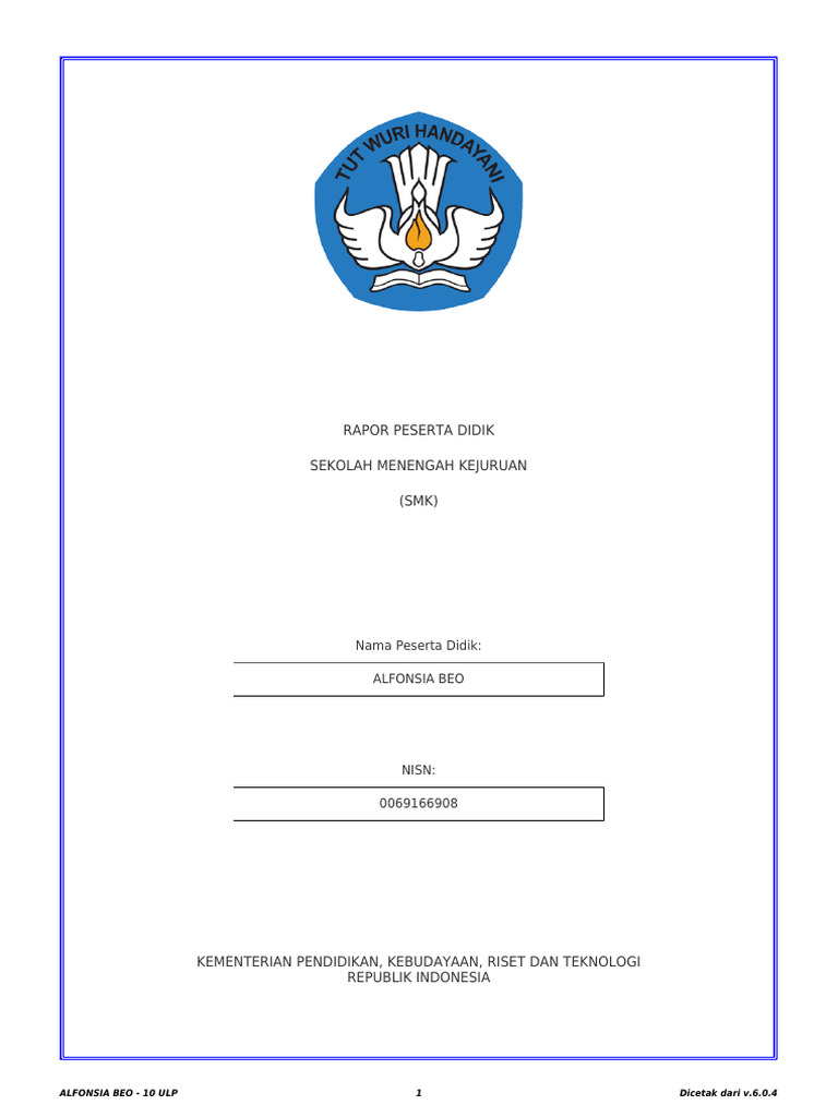 Alfonsia Beo - 10 Ulp-Identitas | PDF