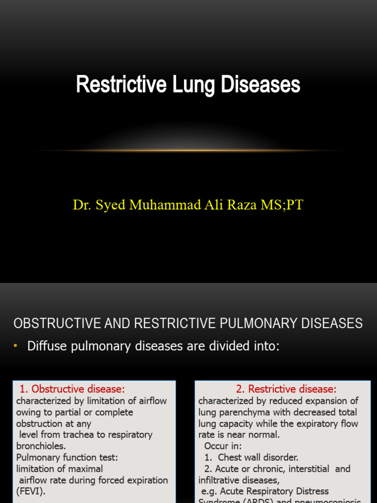 Restrictive Lung Diseases | PDF | Lung | Pneumonia