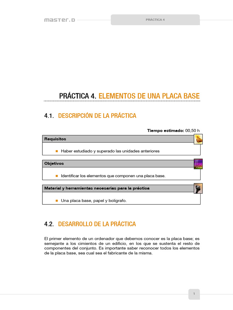 Práctica 4.: Elementos de Una Placa Base | PDF | Hardware de la computadora | Informática