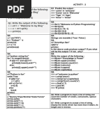Python Worksheet For - Class 11 | PDF | Letter Case | String (Computer ...