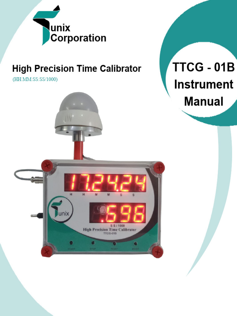 Instruction Manual TTCG 01B | PDF | Calibration | Power Supply