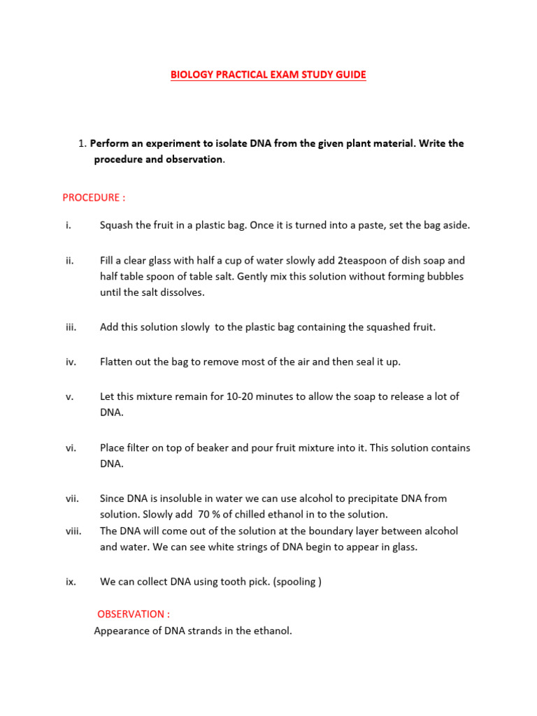 Xii Bio Practical Exam Notes | PDF | Flowers | Petal