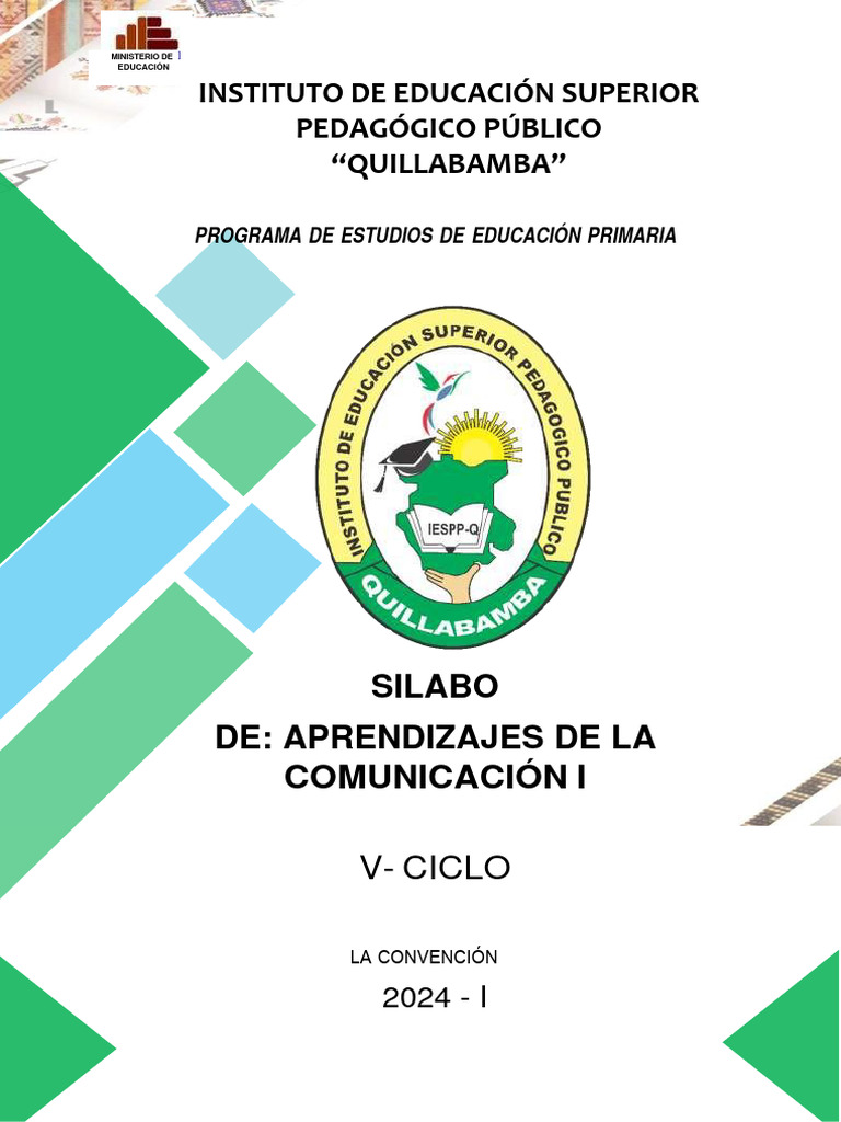 Silabo Aprendizaje de La Comunicación I Primaria 2024 Corregido | PDF ...