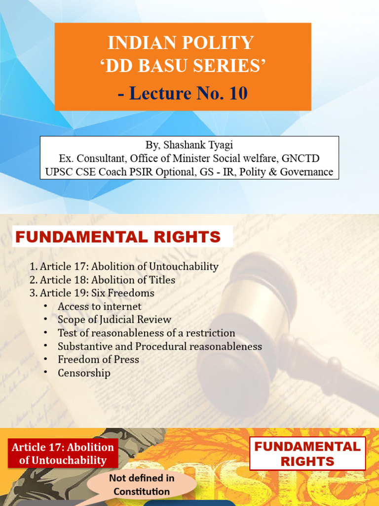 Indian Polity Lecture 10 | PDF | Justice | Crime & Violence