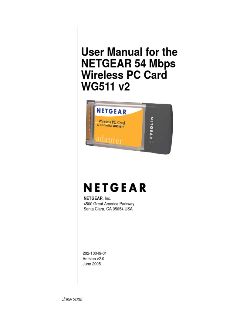 WG511 V 2 Manual | PDF | Wireless Lan | Computer Network