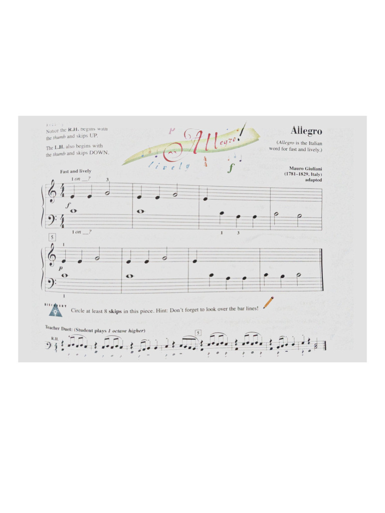 Allegro Song | PDF