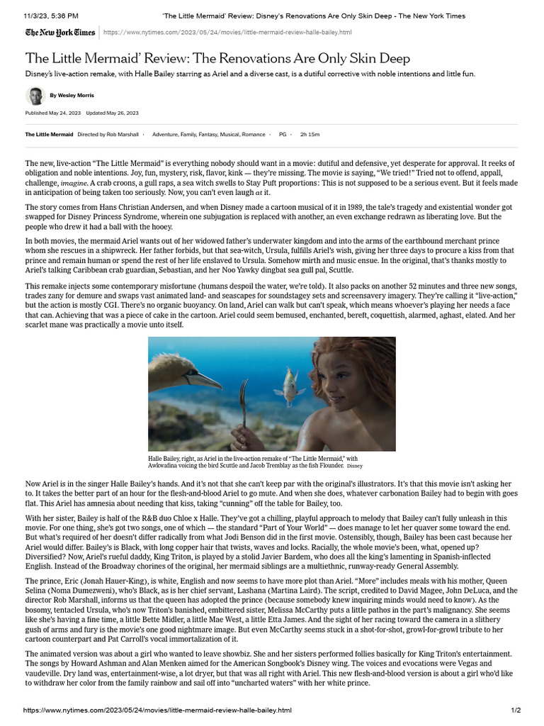 The Little Mermaid' Review - Disney's Renovations Are Only Skin Deep ...