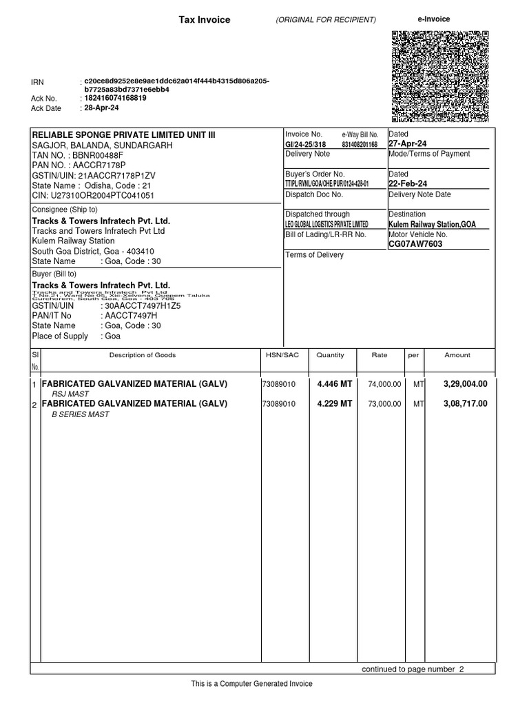 Tax Invoice: B7725a83bd7371e6ebb4 | PDF | Taxes | Economies
