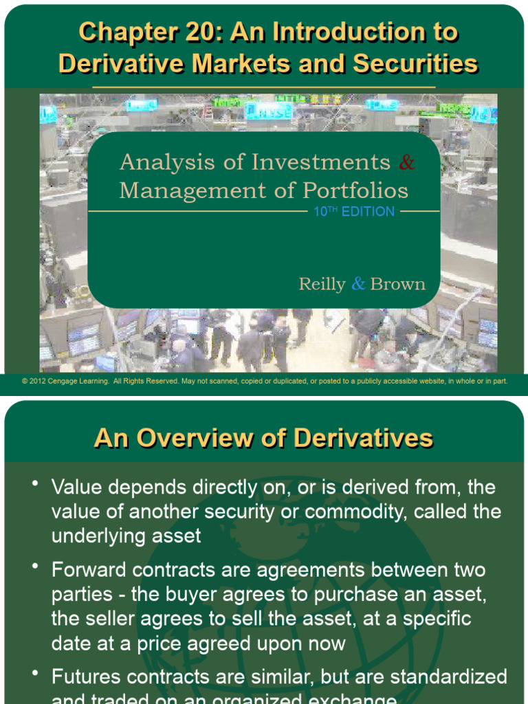 Chapter 20 An Introduction To Derivative Markets and Securities | PDF ...