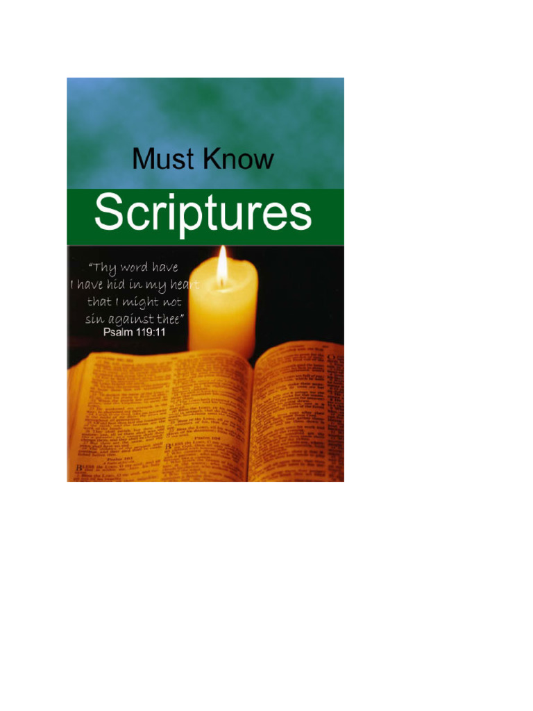 Must Know Scriptures 2nd Edition | PDF | Book Of Deuteronomy | Book Of Genesis