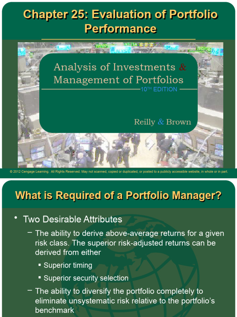 Portfolio Performance Evaluation | PDF | Capital Asset Pricing Model ...