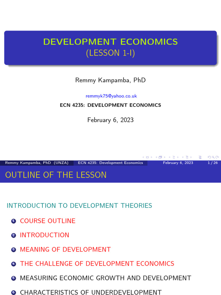 Development Economics | PDF | Economics | Economic Growth