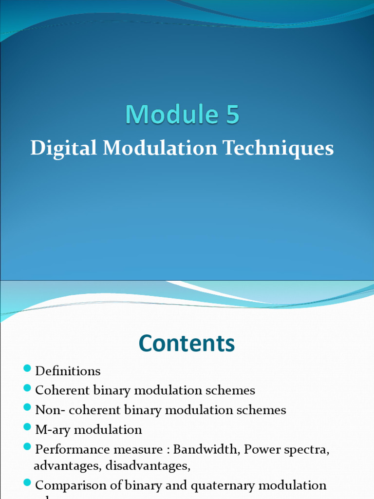 Chapter 5 - Digital Modulation | PDF | Modulation | Computer Engineering Chapter 5 - Digital Modulation | PDF | Modulation | Computer Engineering