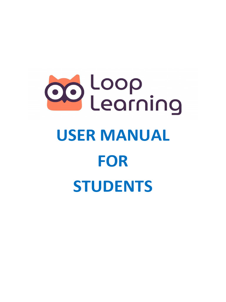 Loop Learning Manual For Students - 24-25 | PDF | Mobile App | Google Play