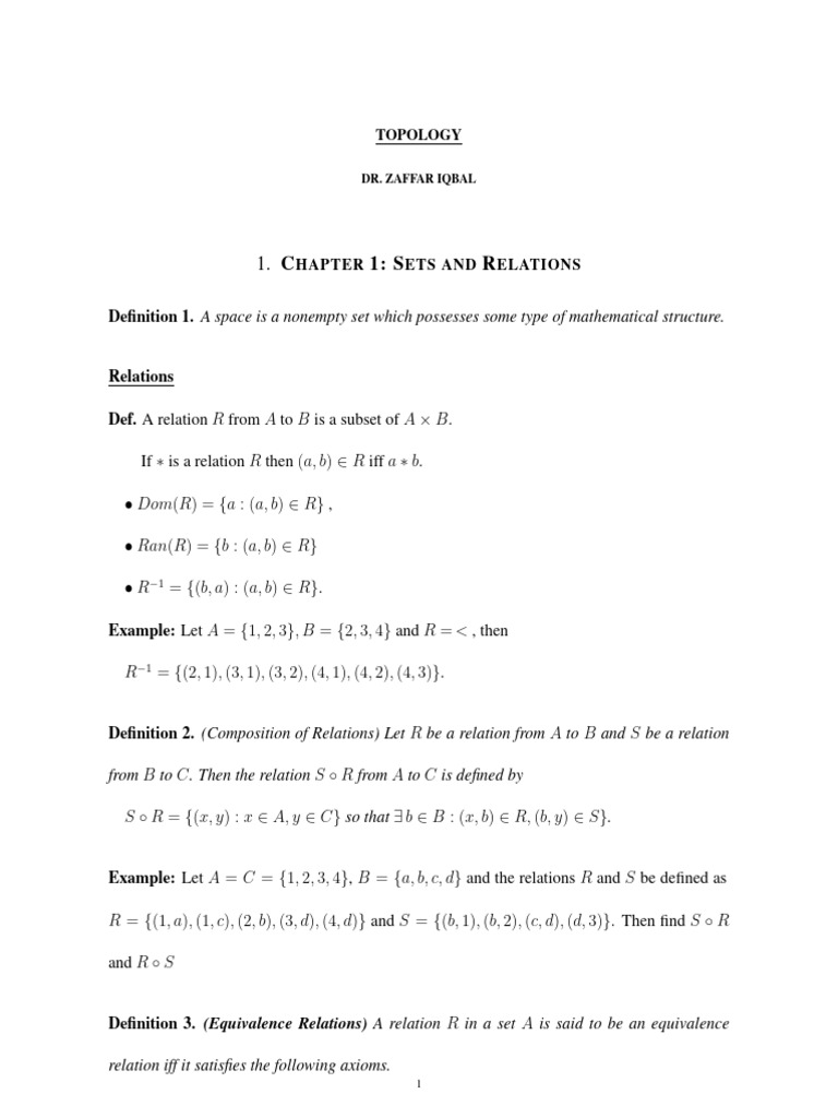 TopologyNotes | PDF | Mathematics | Topology