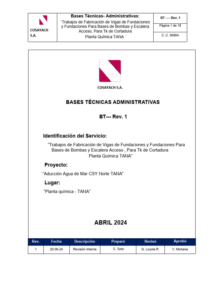 BT - Fabricacion de Vigas para Fundaciones para TK Cortadura | PDF | Business