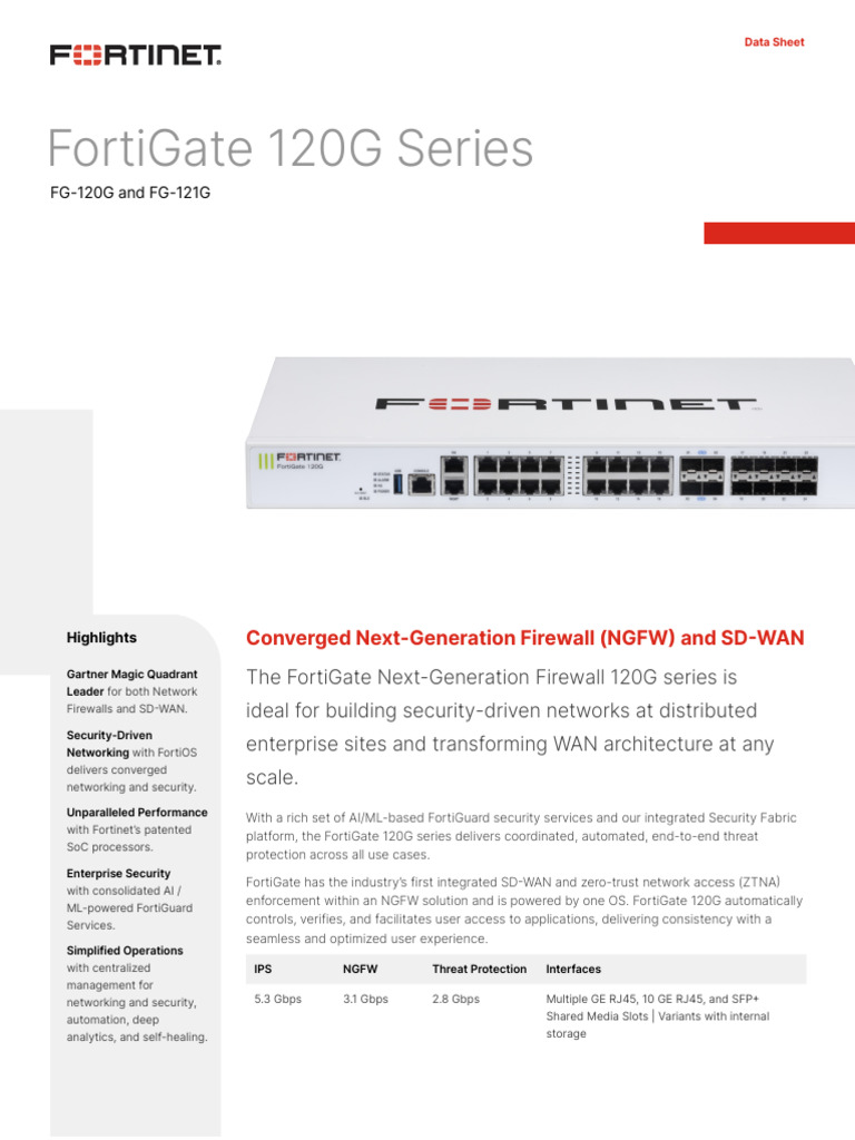 fortigate-120g-series | PDF | Security | Computer Security