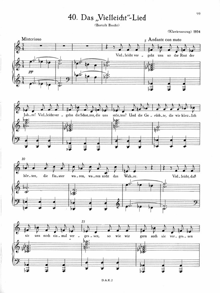 Eisler Das Vielleicht-Lied | PDF