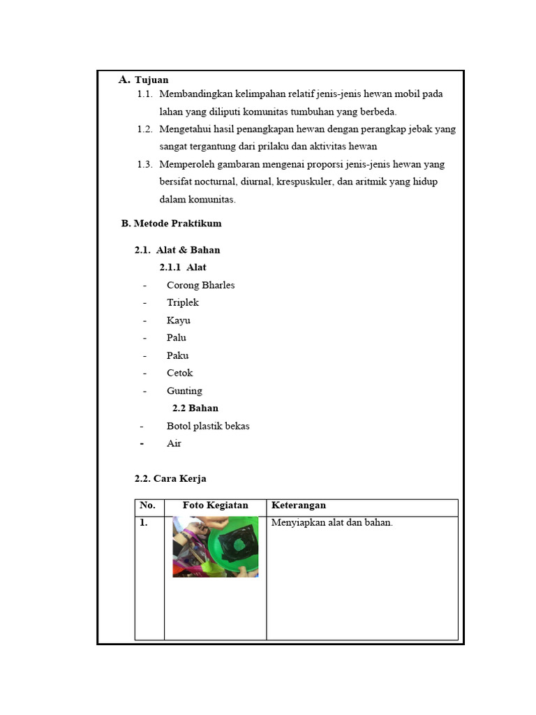 Analisis Penggunaan Pit Fall Trap | PDF