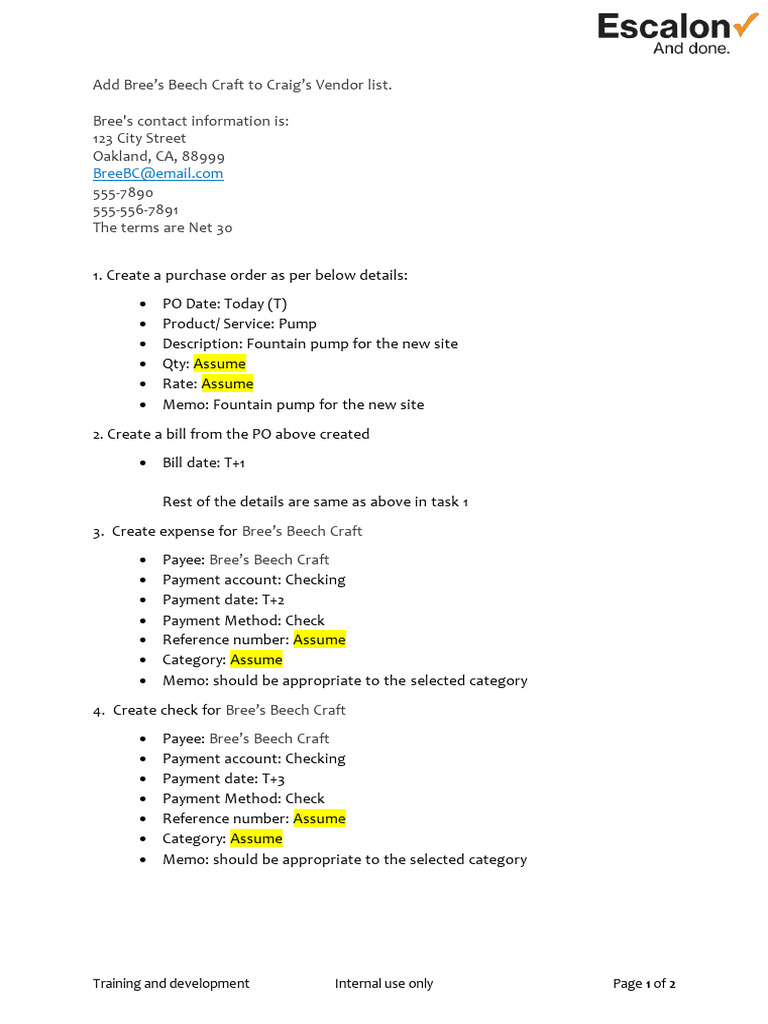 AP - Activity | PDF | Finance & Money Management