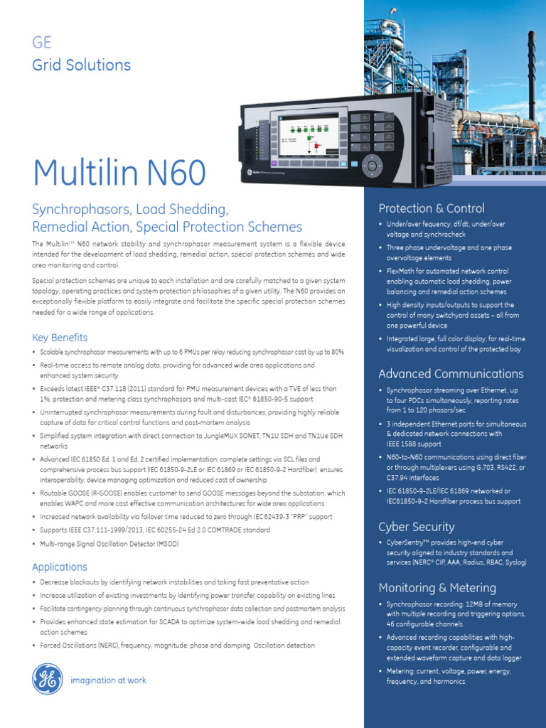 Multilin N60 Brochure EN 12758M LTR | PDF | Computer Network | Network ...