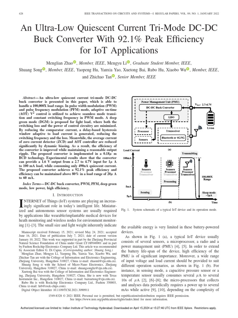 Ultra-Low Quiescent Current Buck Converter | PDF | Electromagnetism ...
