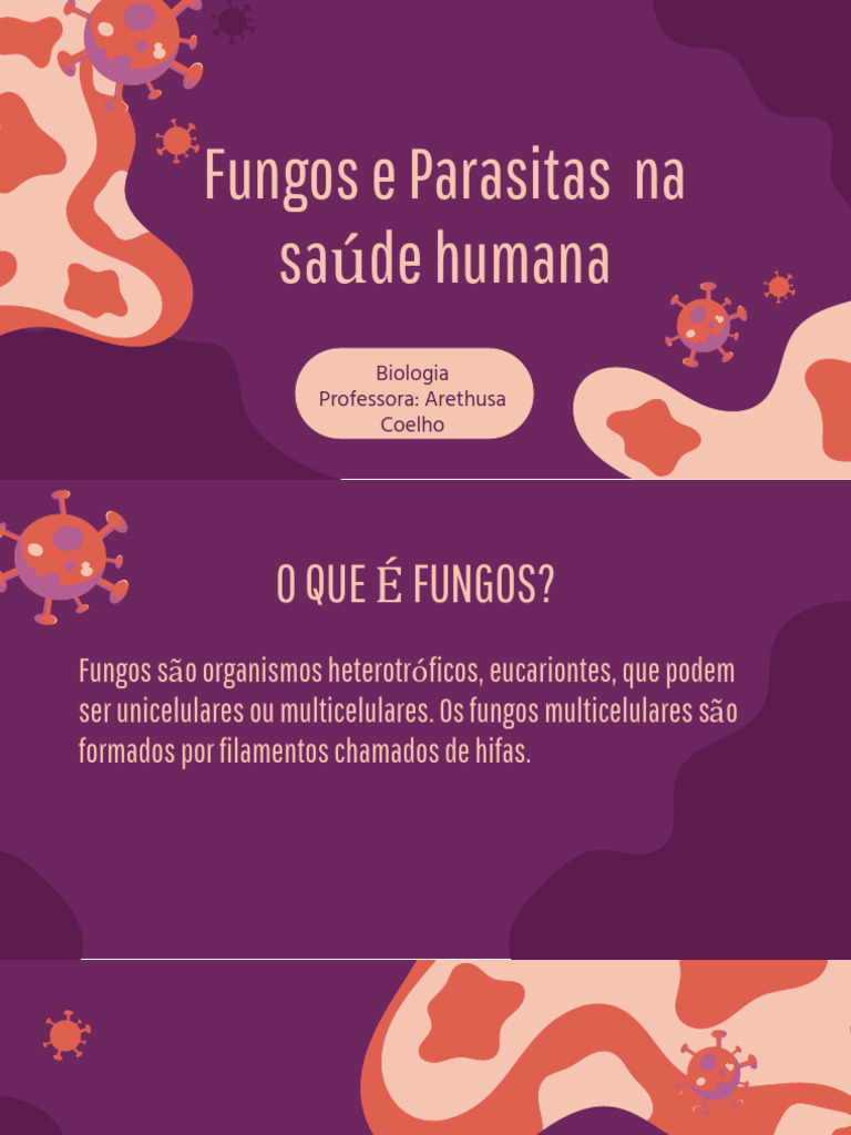(Biologia) Fungos e Parasitas Na Saude Humana-1 | PDF | Fungo ...