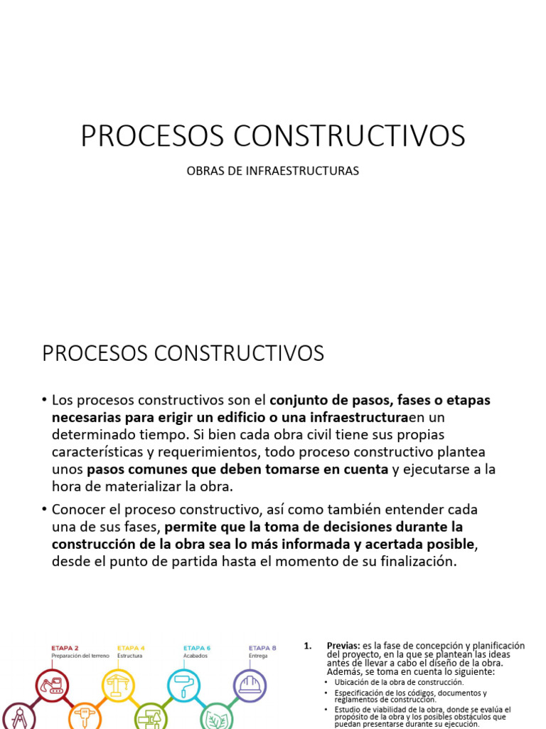 Procesos Constructivos | PDF | Planificación | Evaluación