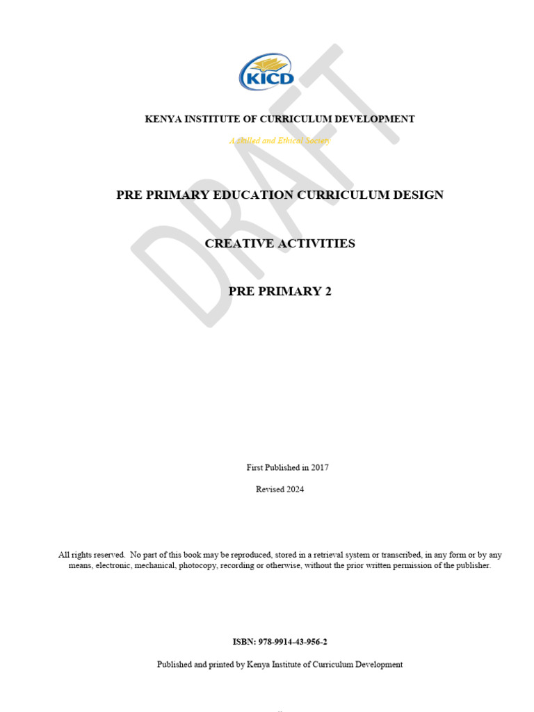 PP2 Creative Activities Curriculum Designs May 2024 Final | PDF | Learning | Curriculum
