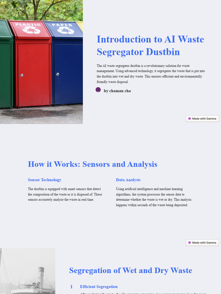 Introduction-to-AI-Waste-Segregator-Dustbin | PDF | Waste Management ...