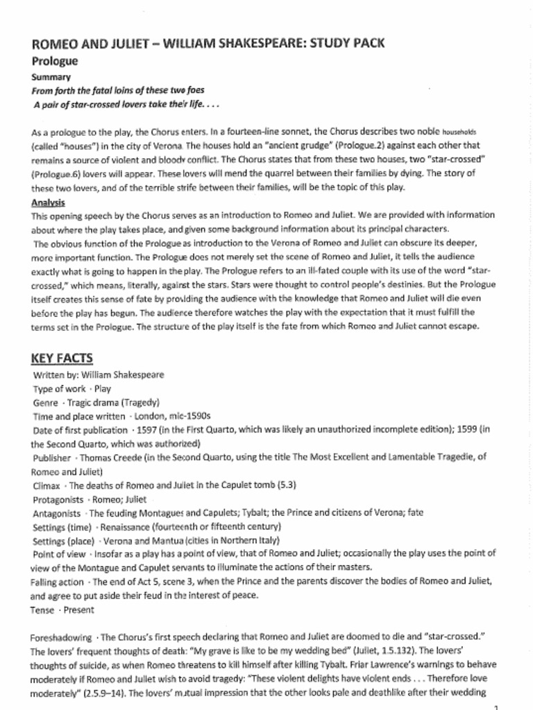 romeo-juliet-english-revision-pack | PDF