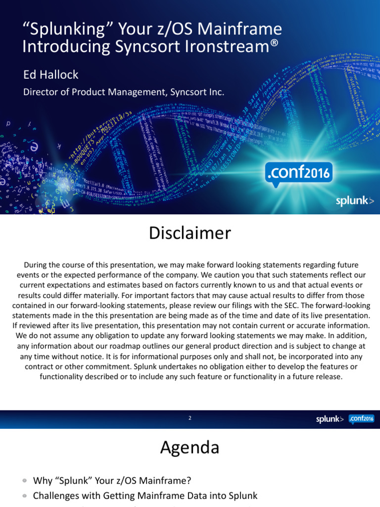 Splunking Your Zos Mainframe | PDF | Computer Networking | System Software