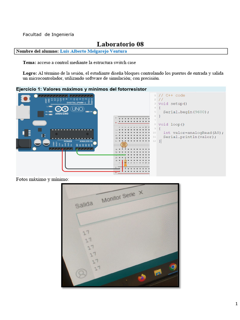 Actividad | PDF | Arduino | Ciencias de la Computación