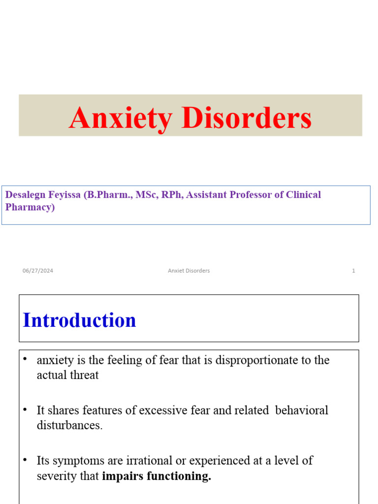 Anxiety Disorders Pdf Anxiety Disorder Anxiety