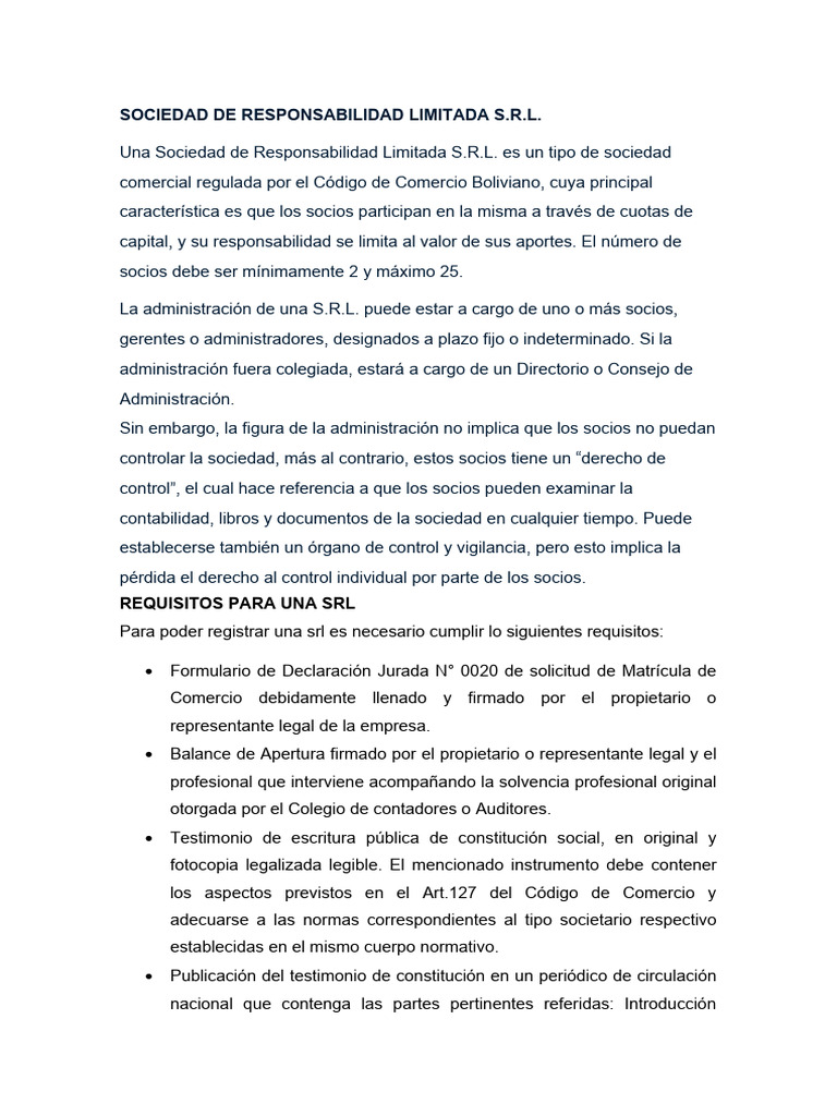 Sociedad de Responsabilidad Limitada S | PDF | Documento de identidad | Business