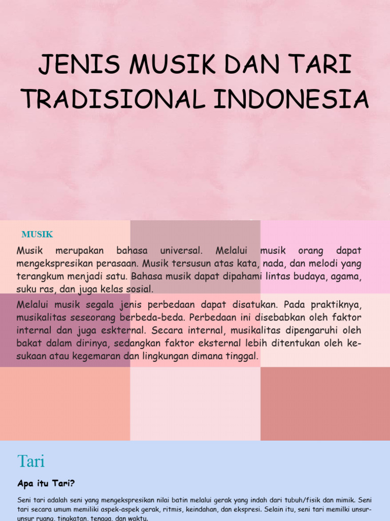 Jenis Musik dan Tari Tradisional Indonesia | PDF