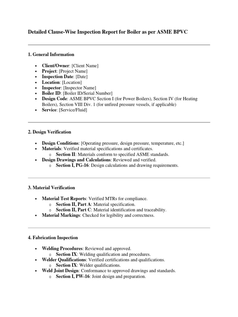 Boiler Inspection Report Example | PDF | Nondestructive Testing ...