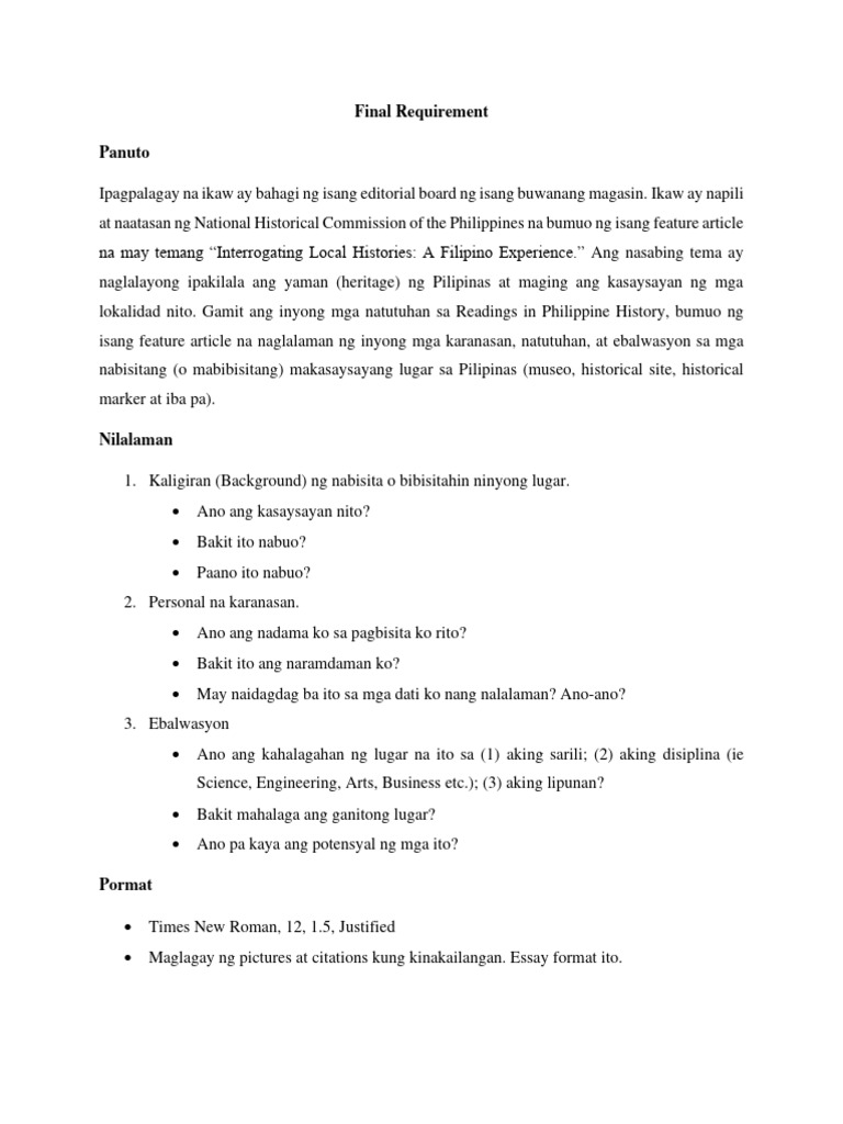 (RIPH) Final Requirement | PDF