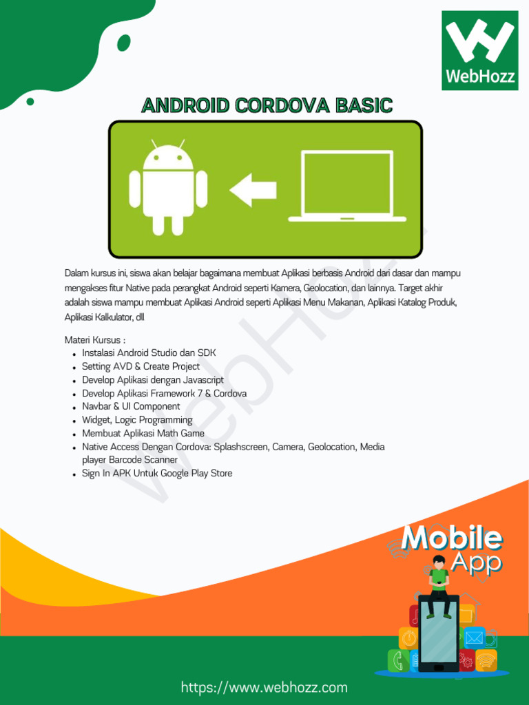 Syllabus Android Cordova Basic - WebHozz | PDF | Komputer