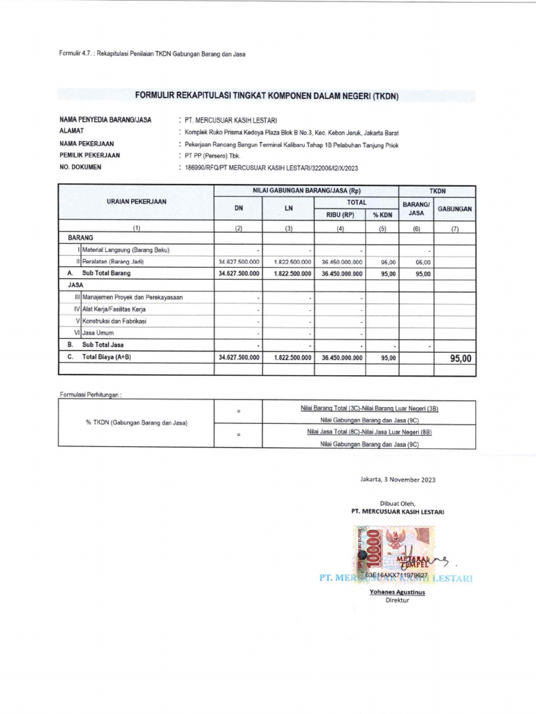 Rekapitulasi TKDN | PDF