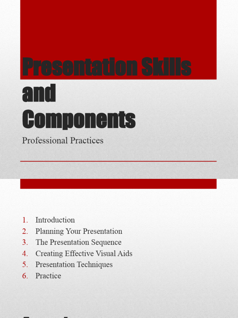 13-Presentation Skills and Components (Creating Effective Visual Aids ...