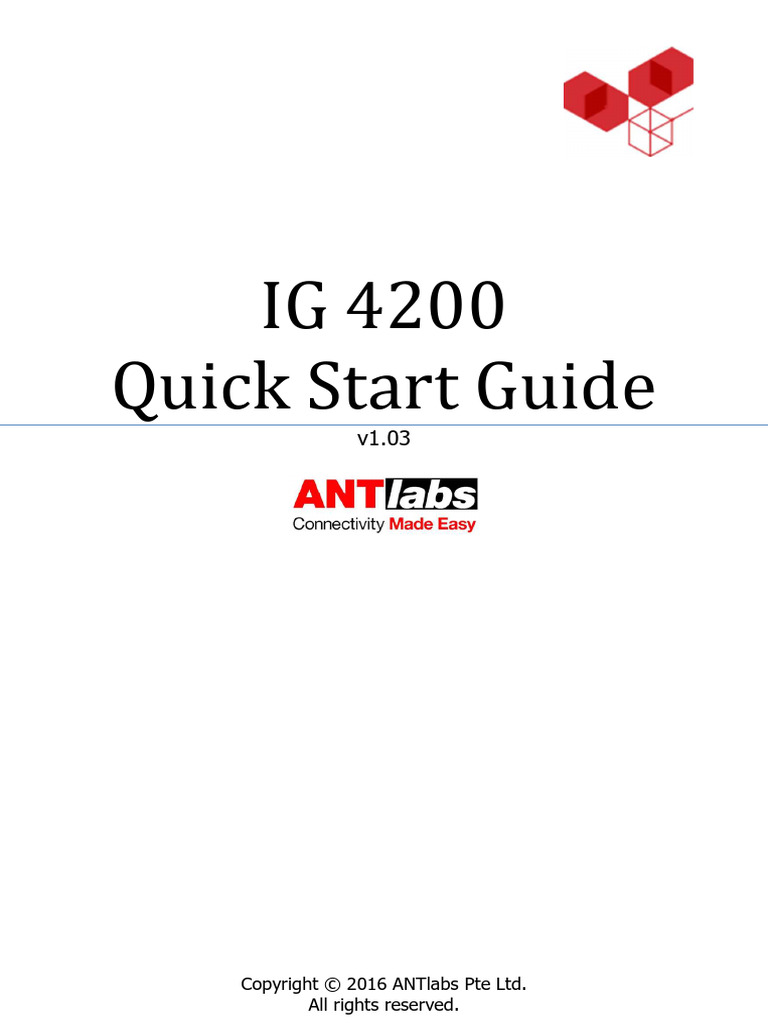 IG 4200 Quick Start Guide r1.03 | PDF | Domain Name System | Computer ...