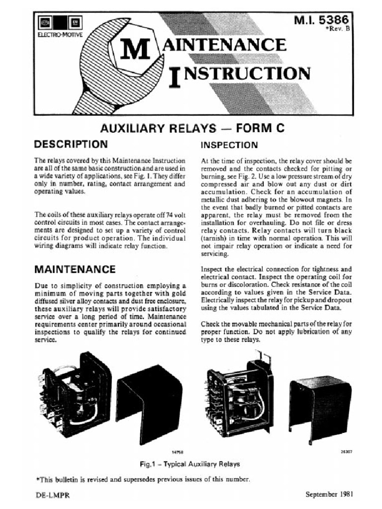 MI 5386 Rev B - Auxilary Relays Form C | PDF