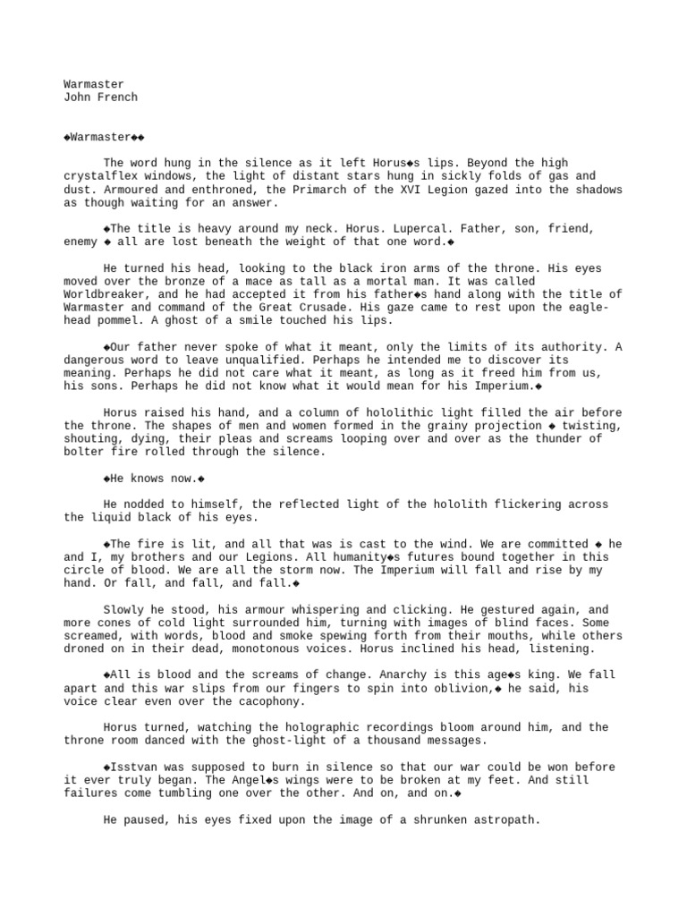 Warmaster | PDF