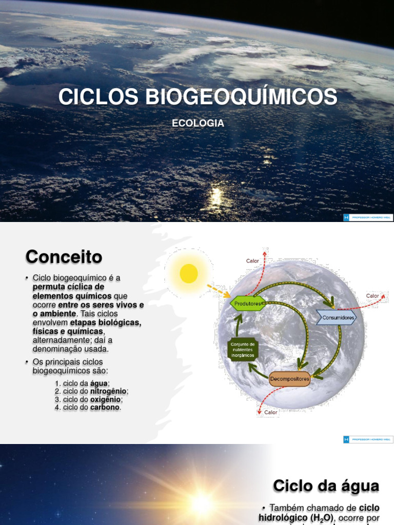 Ciclos biogeoquímicos_slides | Download grátis PDF | Água | Oxigênio