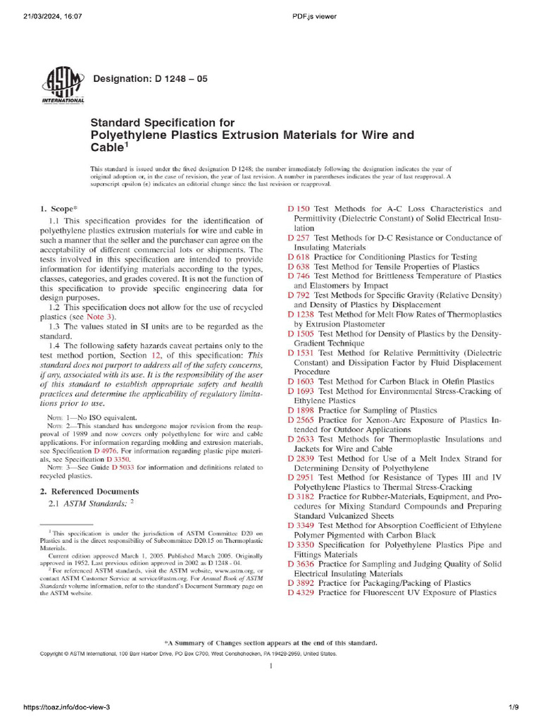 Astm D-1248 | PDF