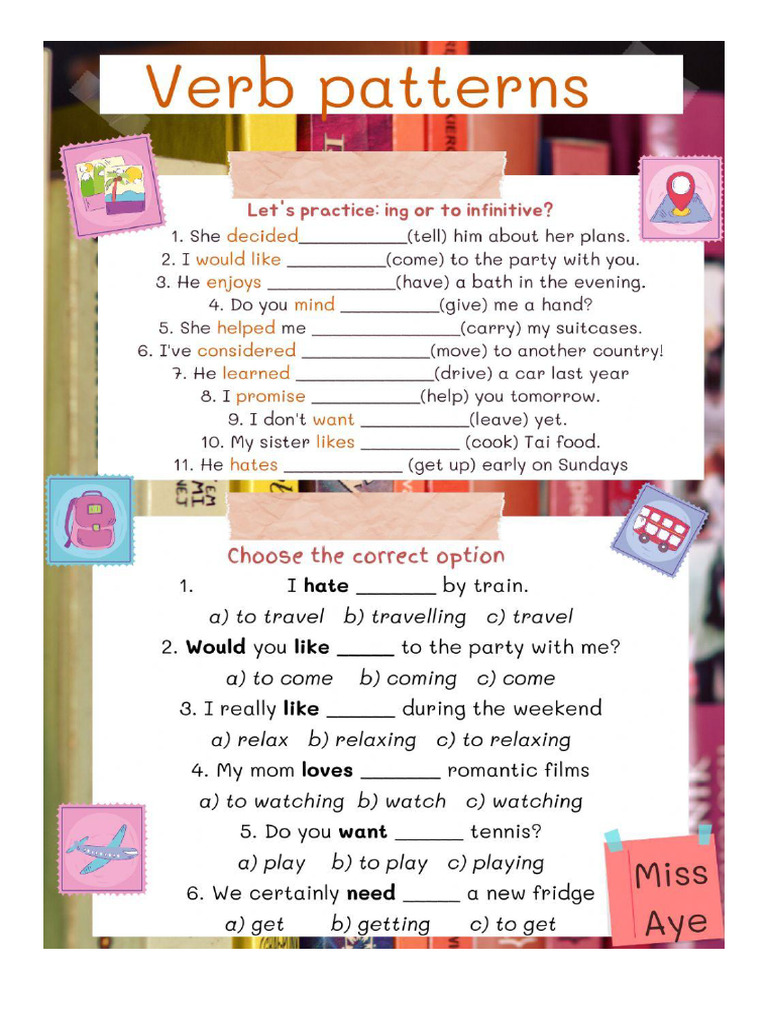 Guia Verb pattern | PDF