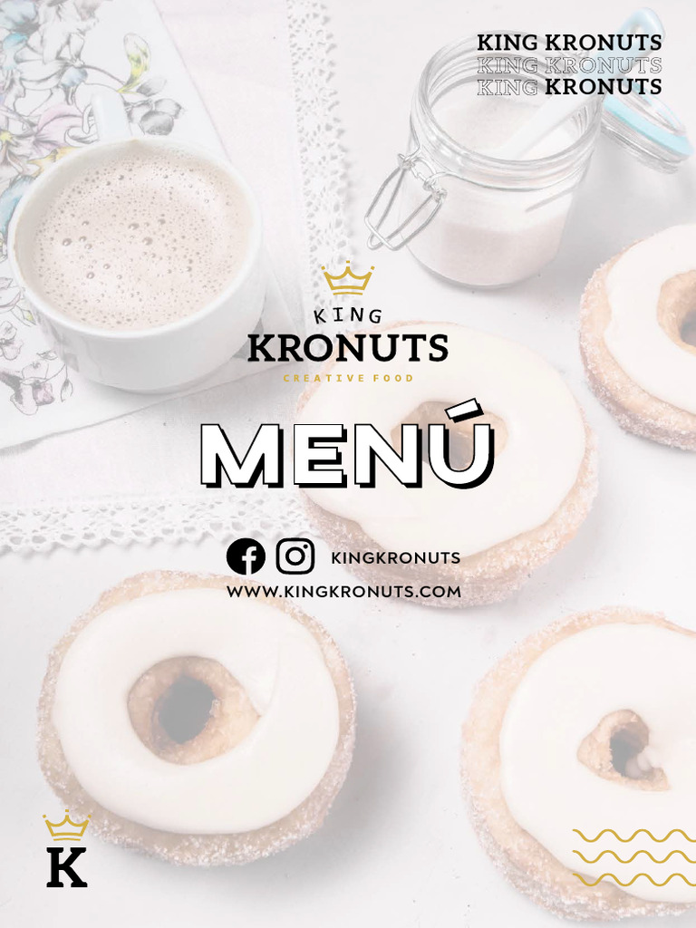 "King Kronuts: Menú y Ubicaciones" | PDF | Hamburguesas | ensalada