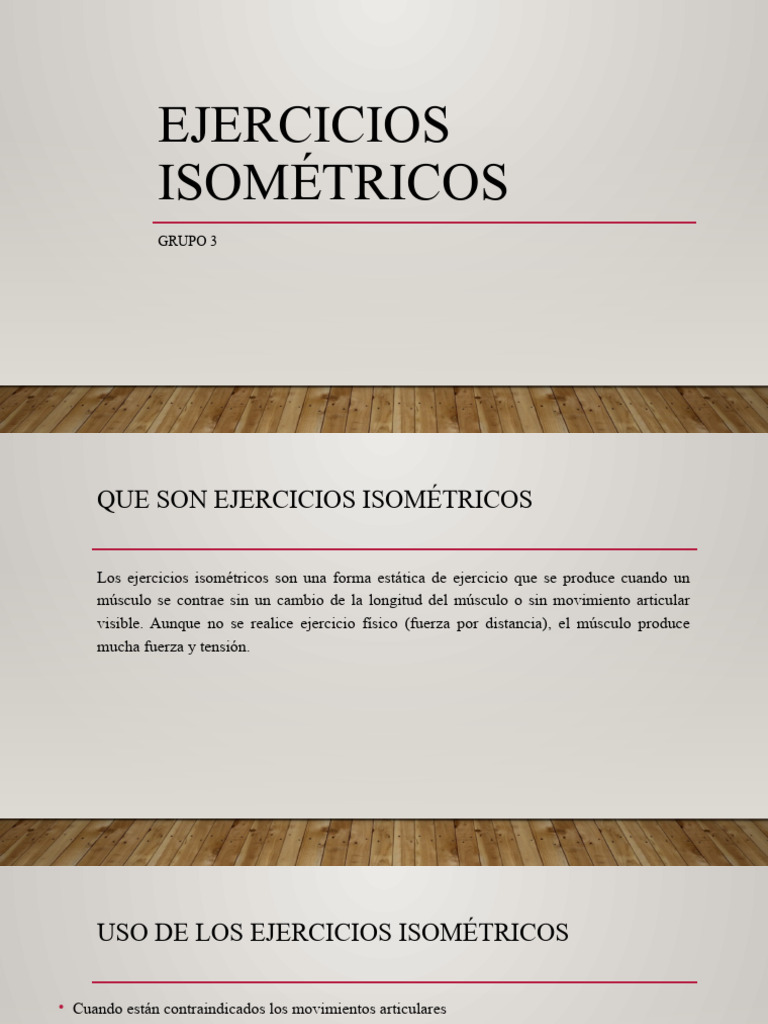 Ejercicios Isométricos | PDF | Músculo | Rodilla