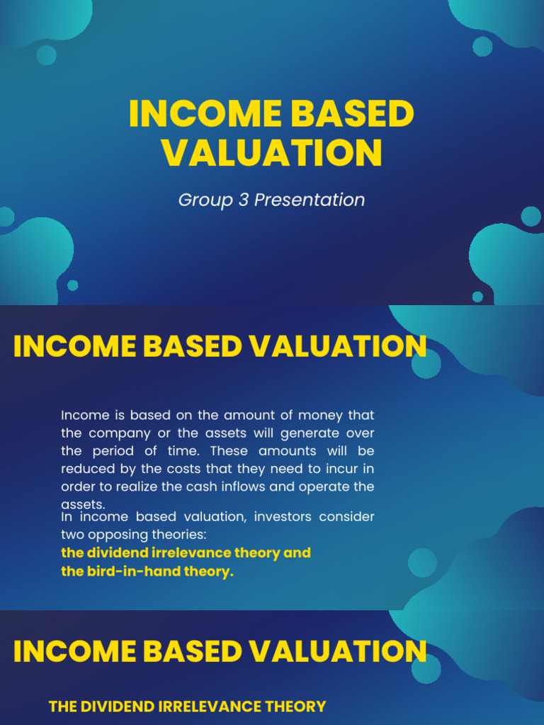 Income Based Valuation, Group 3 Presentation | PDF | Cost Of Capital ...